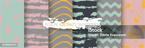 플랫 스타일의 추상 다채로운 기하학적 배경 응용 프로그램 웹 사이트 프레젠테이션 또는 디자인을위한 현대적이고 세련된 배경 세트입니다 0명에 대한 스톡 벡터 아트 및 기타