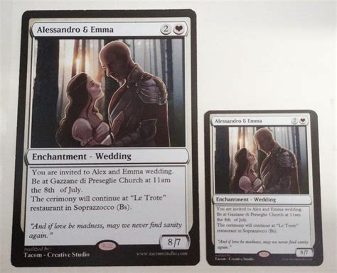 Mtg Card Personalised Nerd Wedding Invitation Digital File Etsy