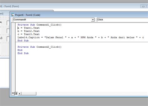 Sistem Input Output Aplikasi Sederhana Pada Visual Basic