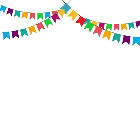 Premium Vector Party Flags Illustration Background Greeting Card Header With Buntings Or