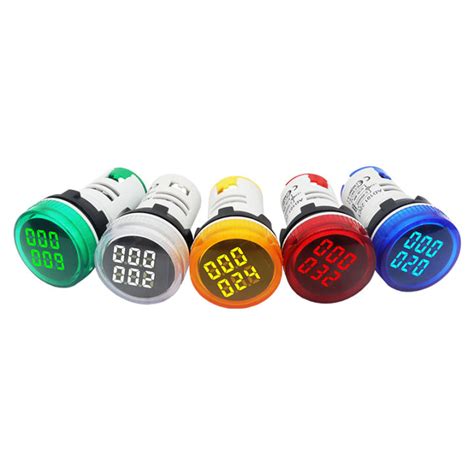 Mini LED Round Digital Counter Meter Mm Digital AC V V Electronic Signal