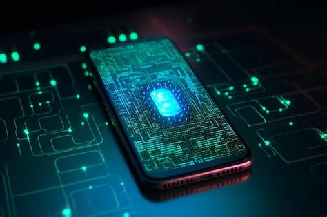 premium ai image touching on virtual screen cybersecurity and privacy concepts to protect data