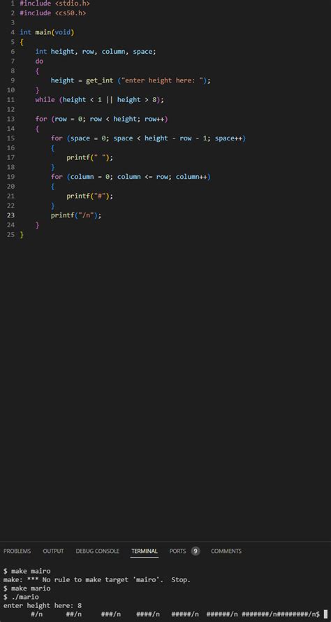 Why Does My Code Look Like This When I Run It R Cs50