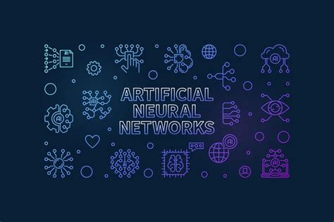 Premium Vector Artificial Neural Networks Outline Horizontal Colored