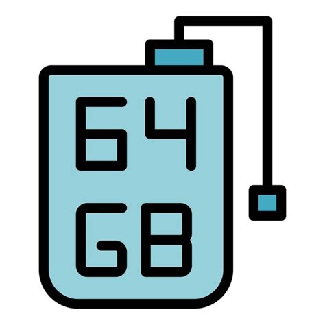 Premium Vector Portable Ssd Icon Outline Vector Data Memory Storage Code Color Flat