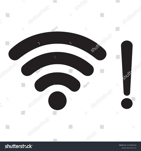 Wifi Network Icon Exclamation Point Wifi Stock Vector Royalty Free