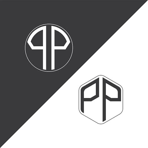 Premium Vector Pp Initial Monogram Logo With Circle And Polygon Shape