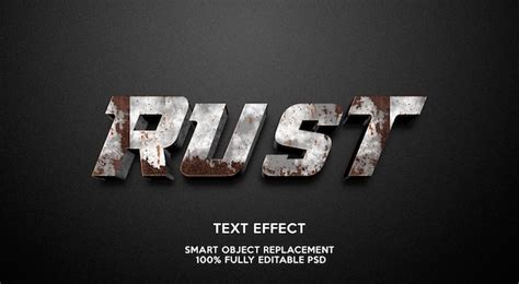 Premium PSD Rust Text Effect Template Premium PSD Rust Text Effect Template