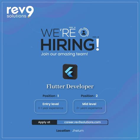 Rev9 Solutions On Linkedin Flutterdeveloper Joinourteam Appdevelopment Rev9solutions