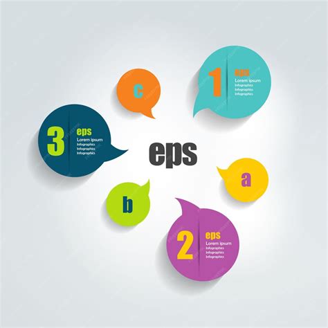 연결된 원 음성 다이어그램입니다 벡터 인포그래픽 프리미엄 벡터