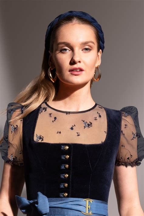 Bluse Elle Spitze Dunkelblaudunkelblau Alpenherz ♥ Shop Exklusive