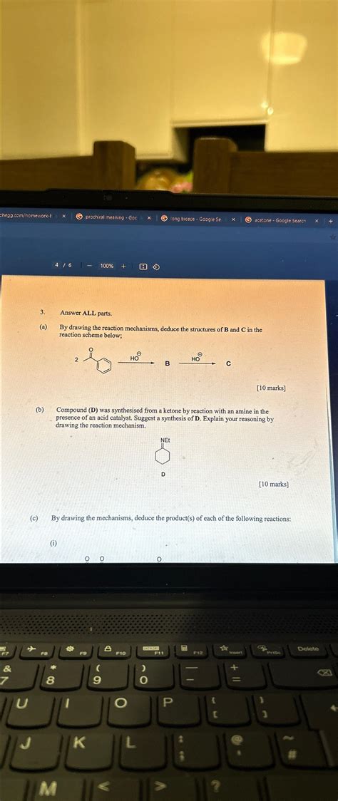Solved Answer ALL Parts N A By Drawing The Reaction Chegg