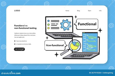 Functional Vs Non Functional Testing Testing Techniques Web Banner Stock Illustration