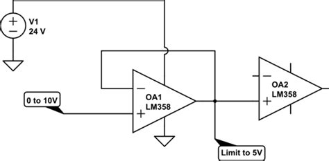 Operational Amplifier Opamp Buffer Configuration With Max Allowed