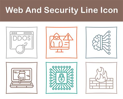 Web And Security Vector Icon Set 21505947 Vector Art At Vecteezy