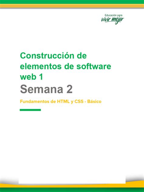 Fundamentos Html Css Básico 2024 Bandeja Paisa Pdf