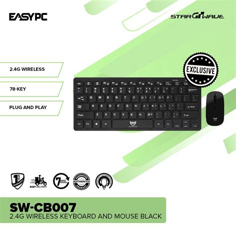 Easypc Starwave Sw Cb007 2 4g Wireless Keyboard And Mouse Set Keyboard For Laptop Shopee