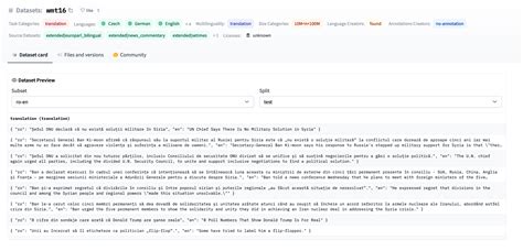 dataset viewer issue for wmt16 · issue 4671 · huggingface datasets · github