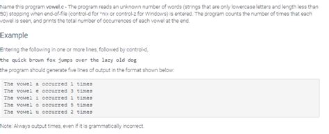 solved name this program vowel c the program reads an