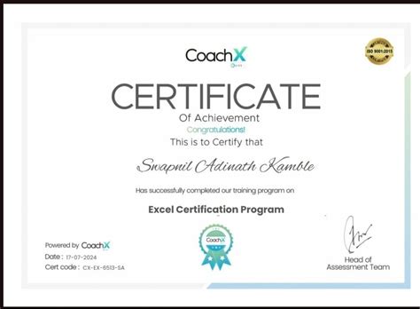 Excel Advancedexcel Certification Professionaldevelopment Swapnil Kamble