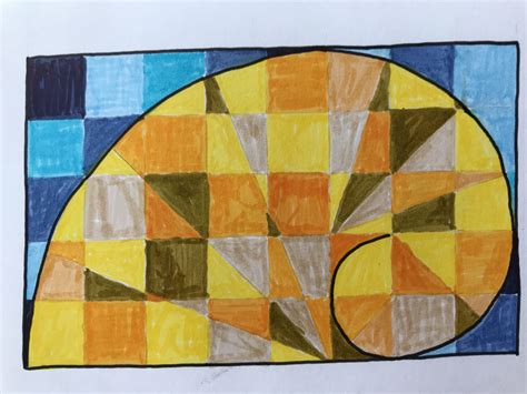 How To Draw A Fibonacci Shell Sketchbook Art Alison Hazel Art