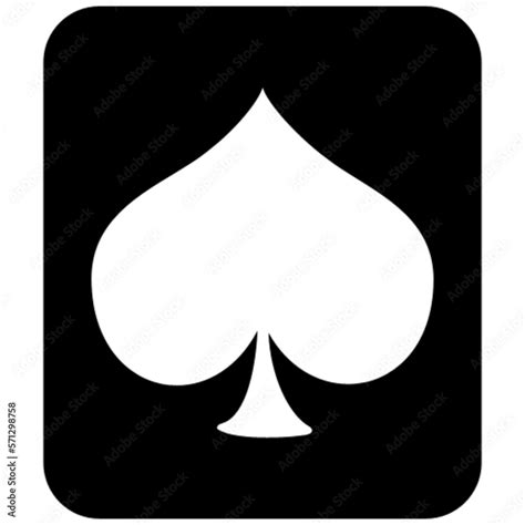 Spades Playing Card Vector Icon Symbol Logo Clipart Isolated