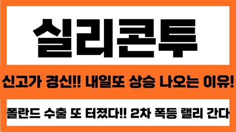 실리콘투 주가 전망 신고가 또 경신 내일 또 상승 나오는 이유 폴란드 K뷰티 역대급 수출 발표 2차 폭등랠리 간다