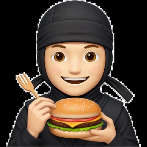 Ninja With Hambuger Emoji Ai Emoji Generator