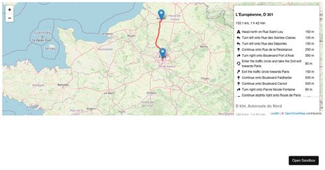 React Leaflet Routing Machine Codesandbox