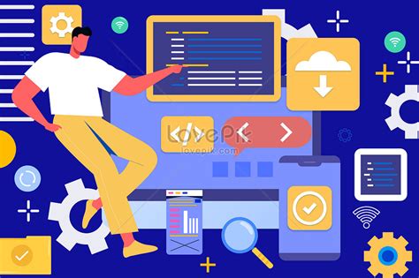 프로그래머 그림 일러스트 무료 다운로드 Lovepik