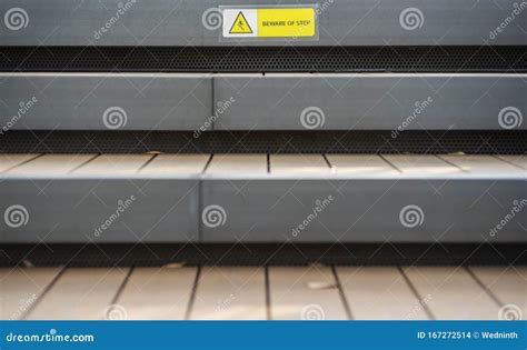Beware Your Step Sign Stock Image 84631867