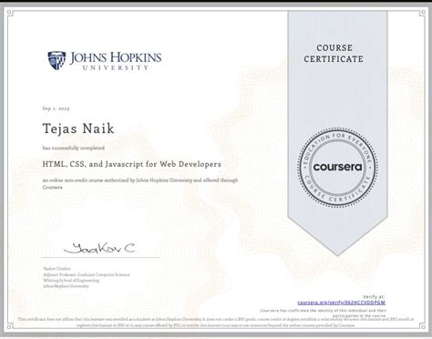 Tejas Naik On Linkedin I Have Obtained One More Cirtificate On Html