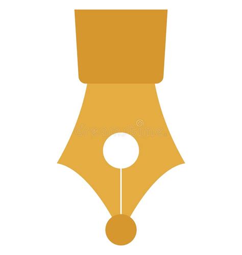 Pen Tip Pen Nib Color Isolated Vector Icon That Can Be Easily Modified Or Edit Stock Vector