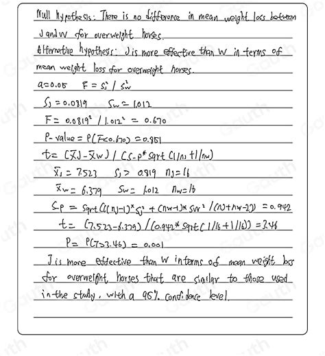 solved a veterinarian is comparing two diets diet j and diet w