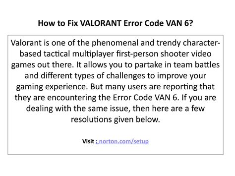 How To Fix Valorant Error Code Van 6 By Zen Wang Issuu