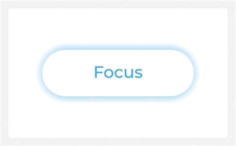Premium Vector Focused Button State Ui Element Template