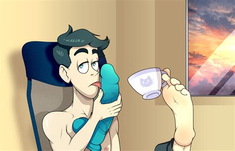 Rule 34 Coffee Mug Dildo Eye Contact Feet Foot Fetish Footjob Licking