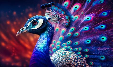 Premium Photo A Proud Peacock Showing Off Its Colorful Feathers