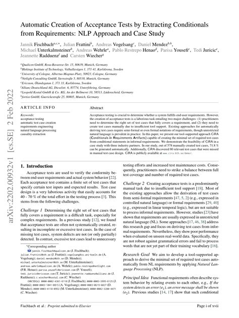 Pdf Automatic Creation Of Acceptance Tests By Extracting Conditionals