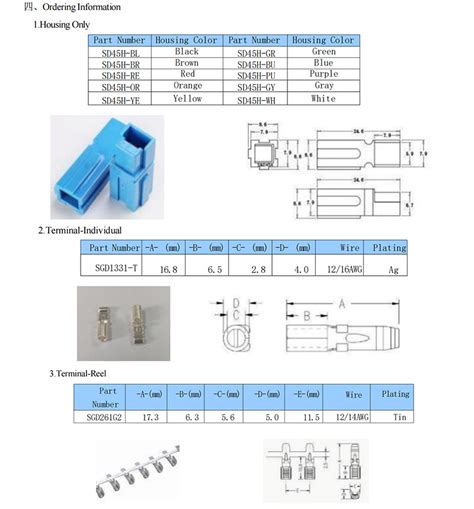 45a Blue Power Connector Battery Plug Manufacturer 45a Blue Power