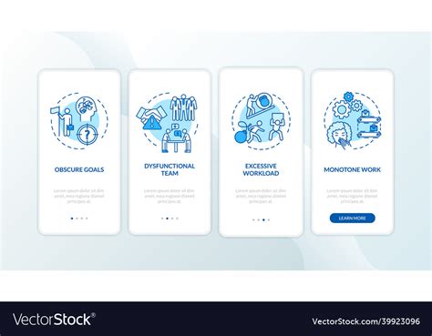 Burnout Onboarding Mobile App Page Screen Vector Image