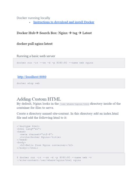 Docker Class Pdf Port Computer Networking World Wide Web