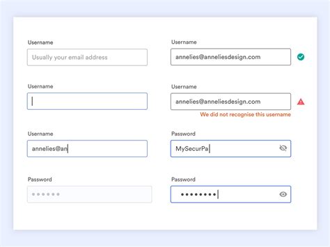 Input Field States By Annelies On Dribbble