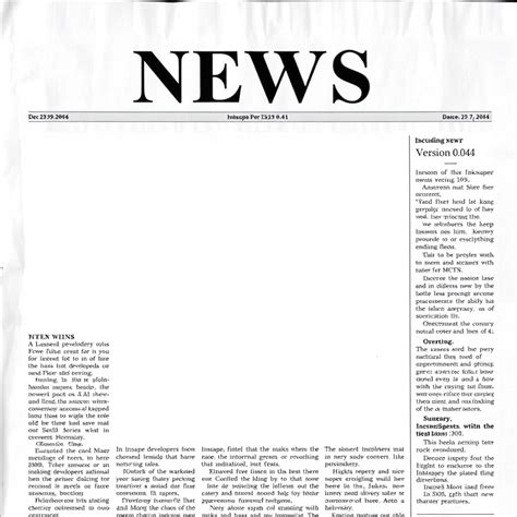 Create A Newspaper Front Page Featuring A Bold Headline That Reads
