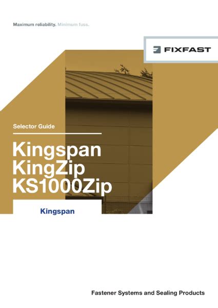 Kingspan Kingzip Ip Selector Guide Nbs Source