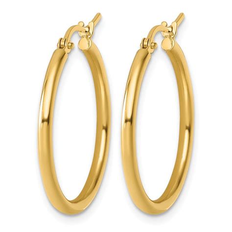 Leslies 10k Polished Hinged Hoop Earrings Ta03 Pr Sturgill Fine