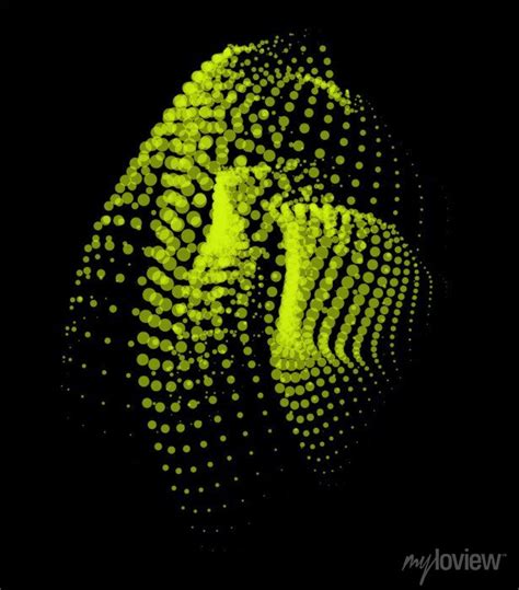 3d dynamic node of big data dots science wave infinity sinusoid