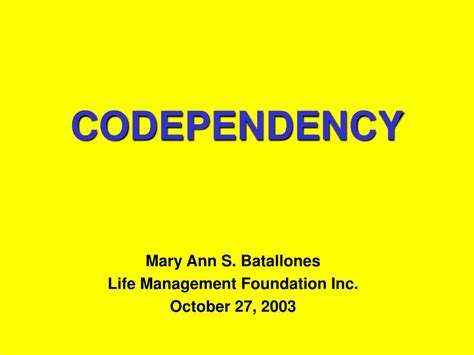 Ppt Codependency Powerpoint Presentation Free Download Id 6875406