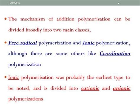 Types Of Polymerization Pptx Chemistry Science
