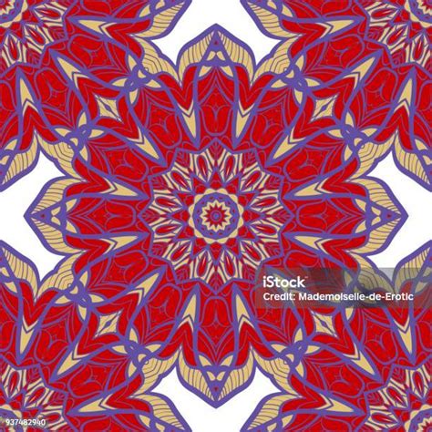 기하학적 색 장식 인쇄 직물을 위한 디자인 패턴 두건 벡터 일러스트 레이 션 꽃 식물에 대한 스톡 벡터 아트 및 기타 이미지